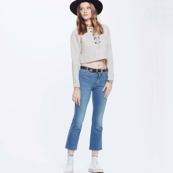 MOTHER | Jeans | Mother Chill Patch Slacker Crop Front Pockets High ...